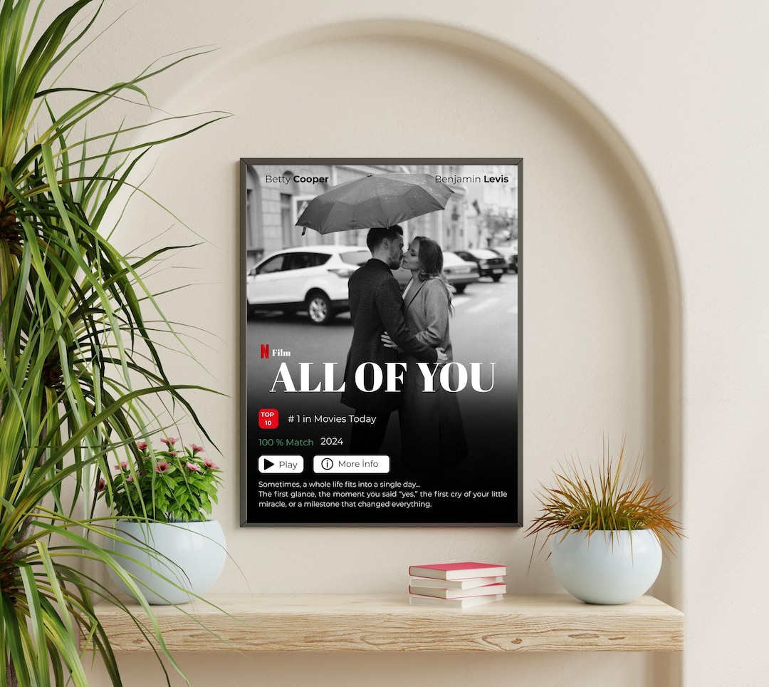 Personalized Netflix Style Movie Poster – Couple Anniversary Gift ...