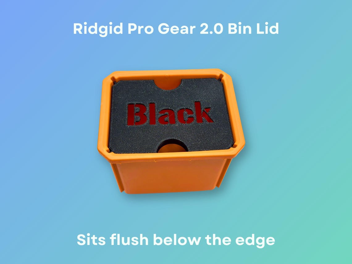 Ridgid Pro Gear 2.0 Mods | Ridgid Bin Cover With Custom Text - Etsy