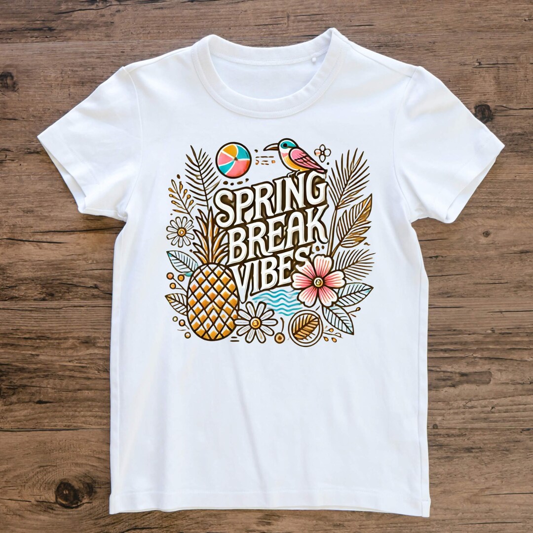 Spring Break Vibes, Sun Surf and Fun Clip Art- PNG Digital Download ...