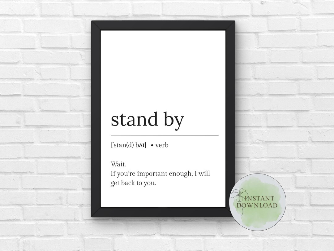 Word Definition Wall Art Standby Air Traffic Controller Gift Printable ...