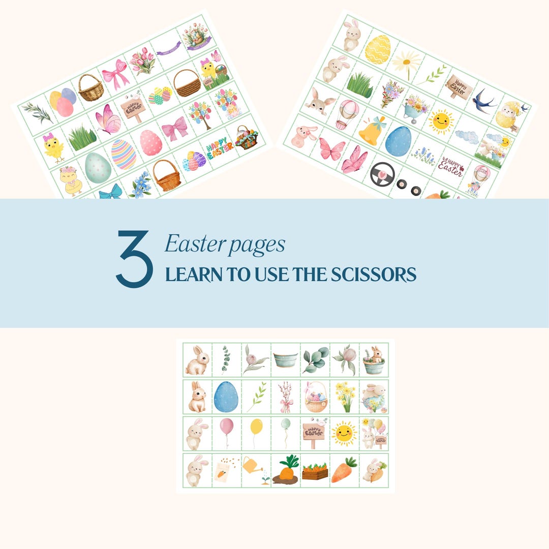 Easter Cutting Stripes - Spring Scissor Stripes - Cutting Skills and ...