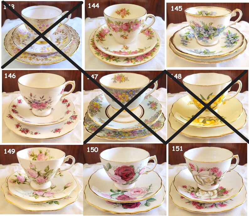 Vintage TEACUP TRIO SETS - Etsy