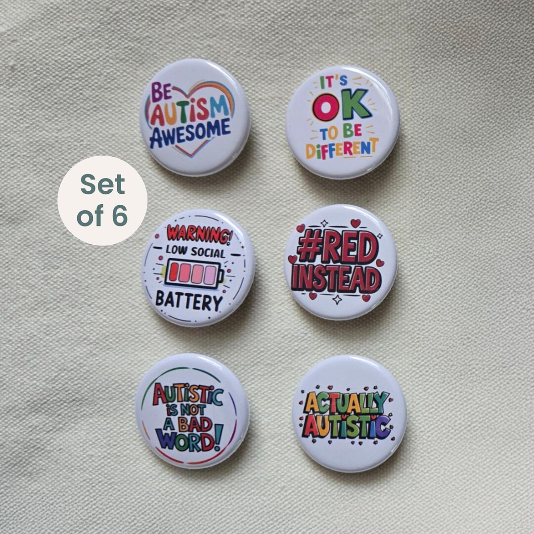 Autism Acceptance Magnet & Pin Set: Neurodiversity Awareness - Etsy
