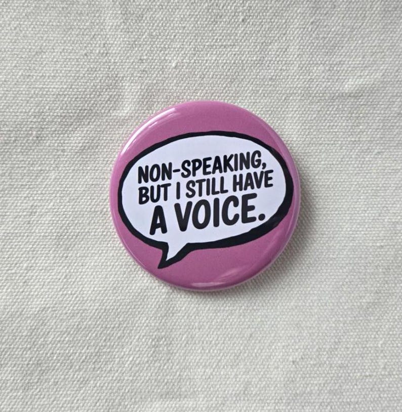 Nonspeaking Autism Acceptance Magnet Pin Button Badge Gift Set Autism ...