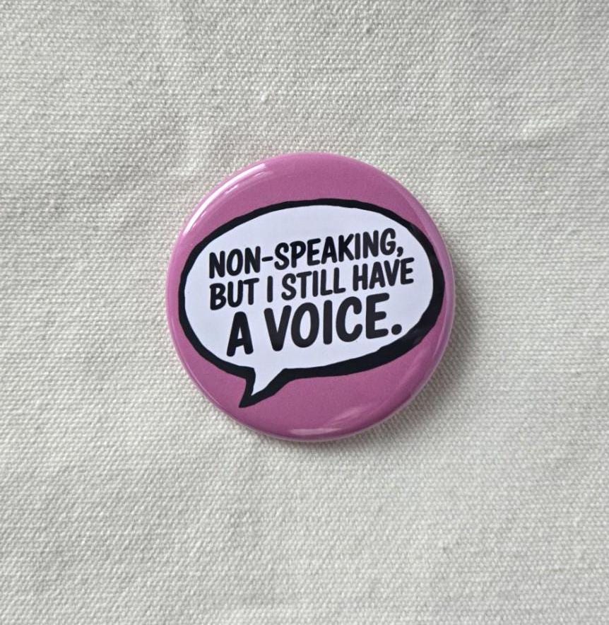 Nonspeaking Autism Acceptance Magnet Pin Button Badge Gift Set Autism ...