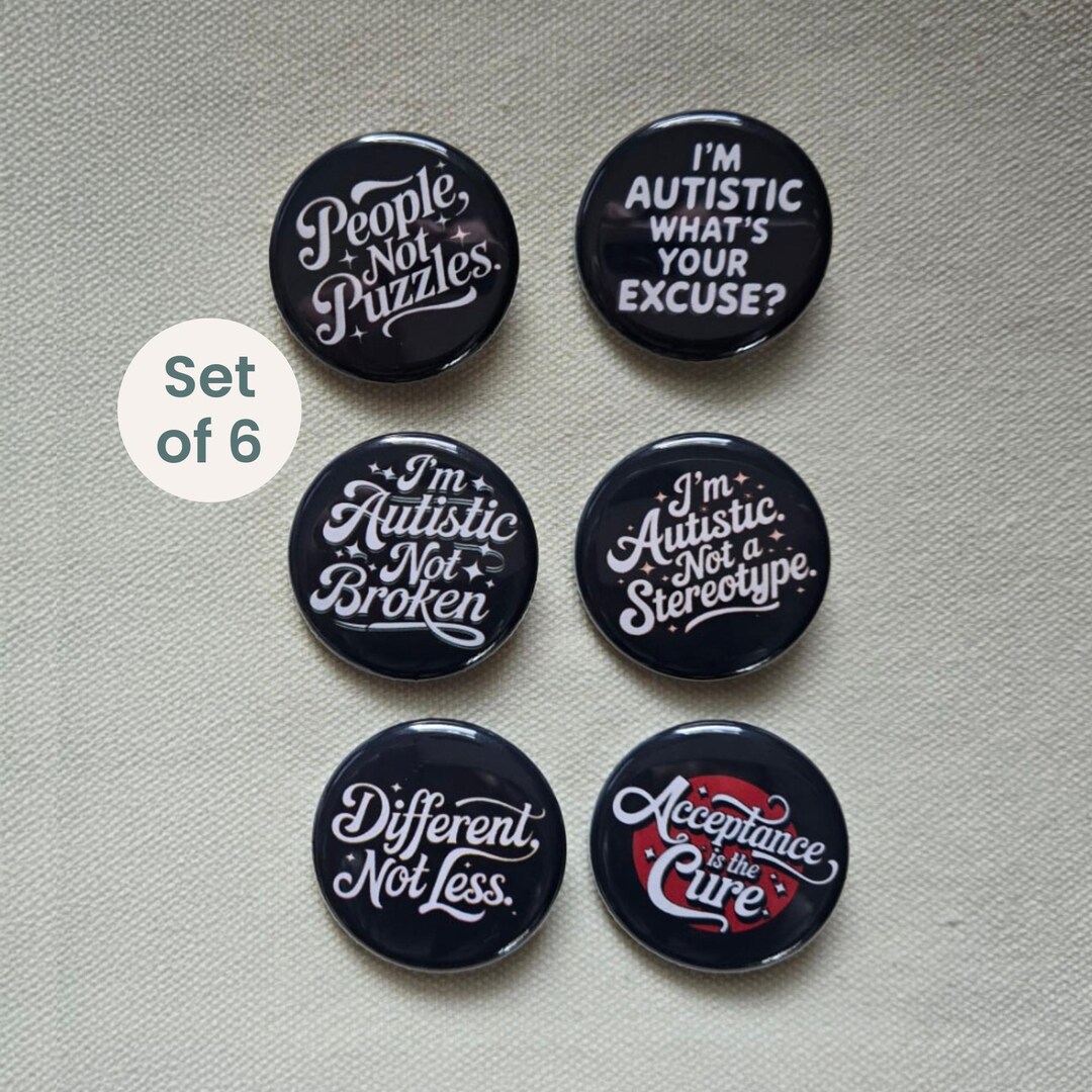 Autism Acceptance Magnet & Pin Set: Neurodiversity Awareness ...