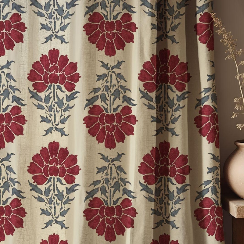 Block Print Curtains - Etsy