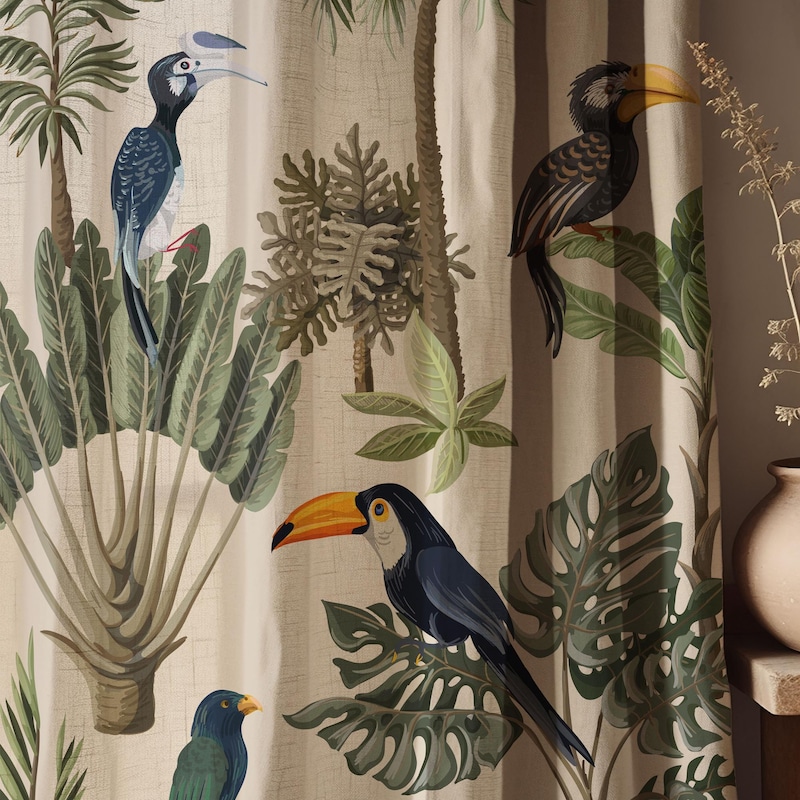 Bird Curtains - Etsy