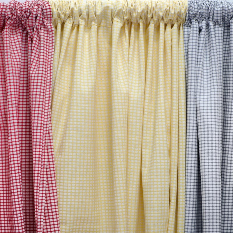 Gingham Curtains Etsy 8587