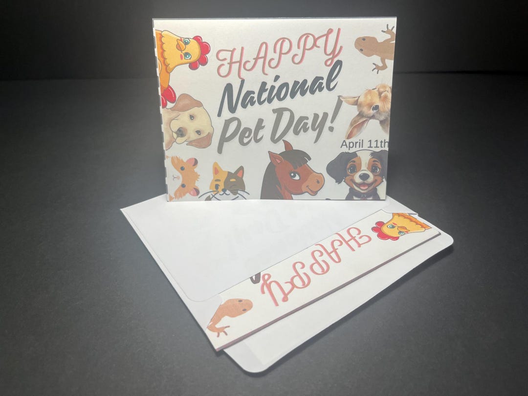 National Pet Day; April Holiday; April 11th; National Holiday; Blank ...