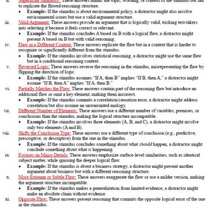LSAT Logical Reasoning Specifications - Etsy