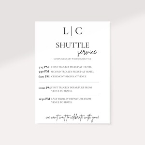 Wedding Shuttle Schedule Template, Elegant Transportation Itinerary ...