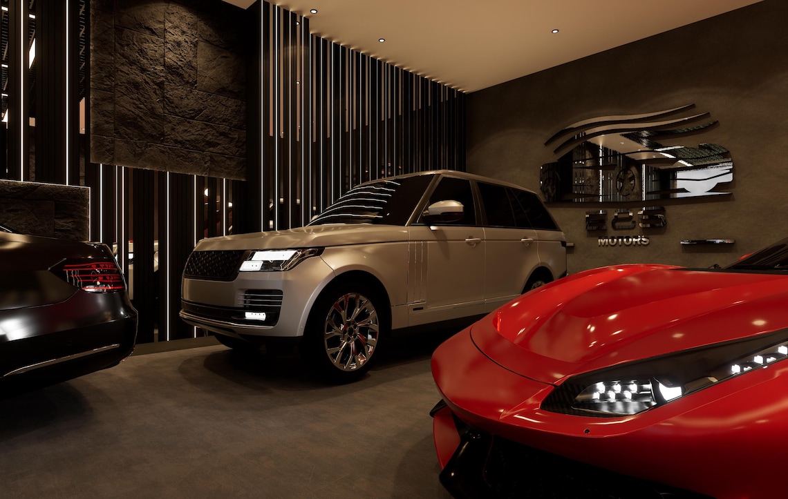 Custom Car Showroom Interior Design – Bespoke Auto Gallery With 3D ...