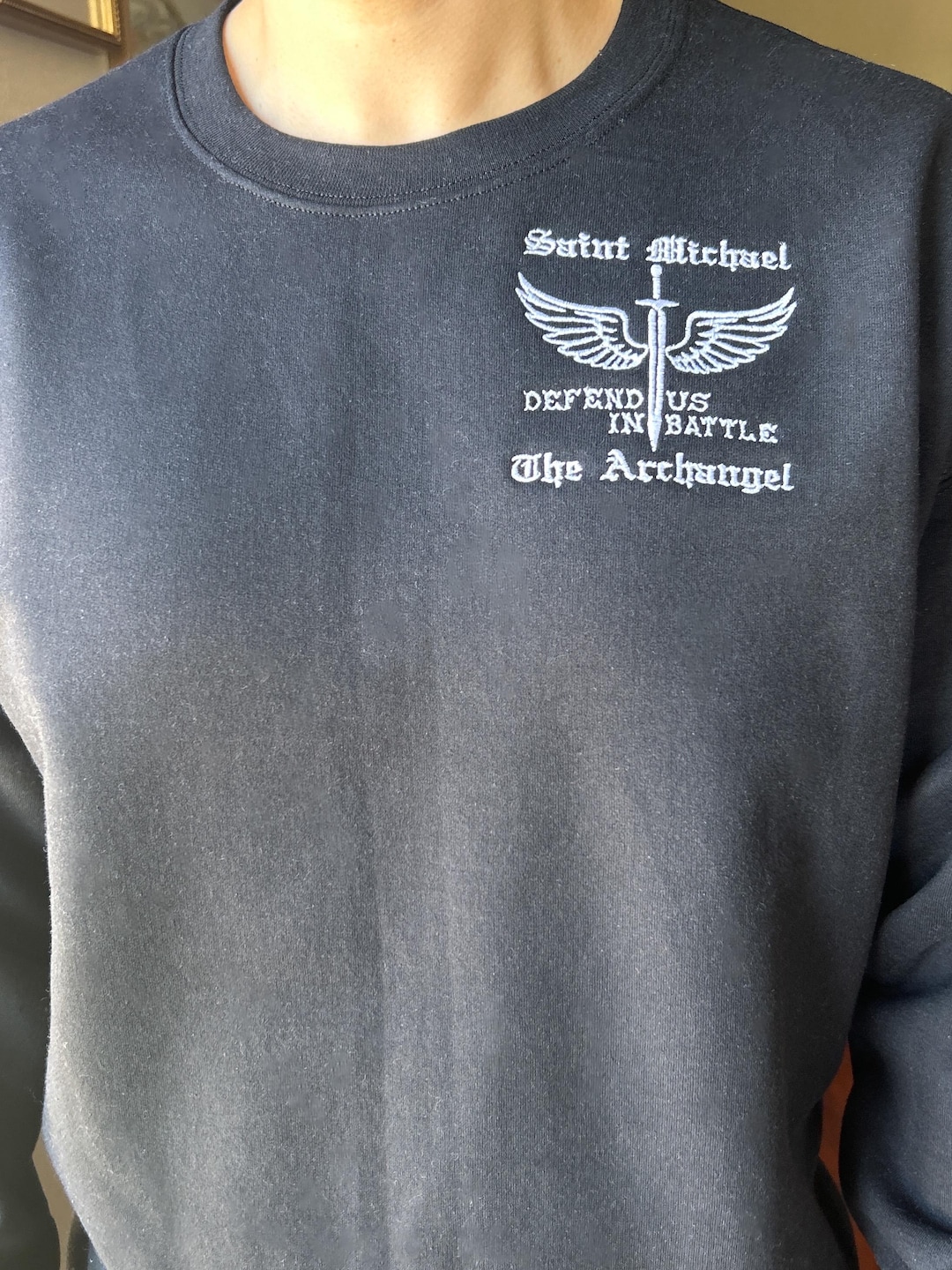 St. Michael the Archangel Embroidered Sweatshirt, Catholic Saint ...