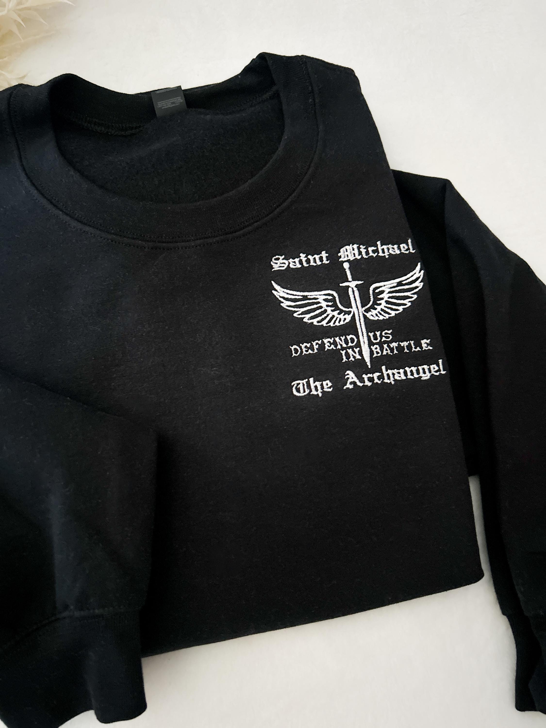 St. Michael the Archangel Embroidered Sweatshirt, Catholic Saint ...
