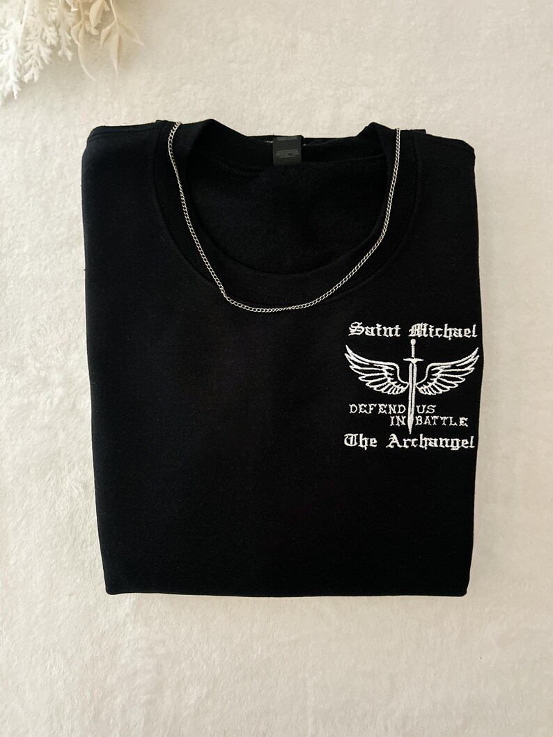 St. Michael the Archangel Embroidered Sweatshirt, Catholic Saint ...