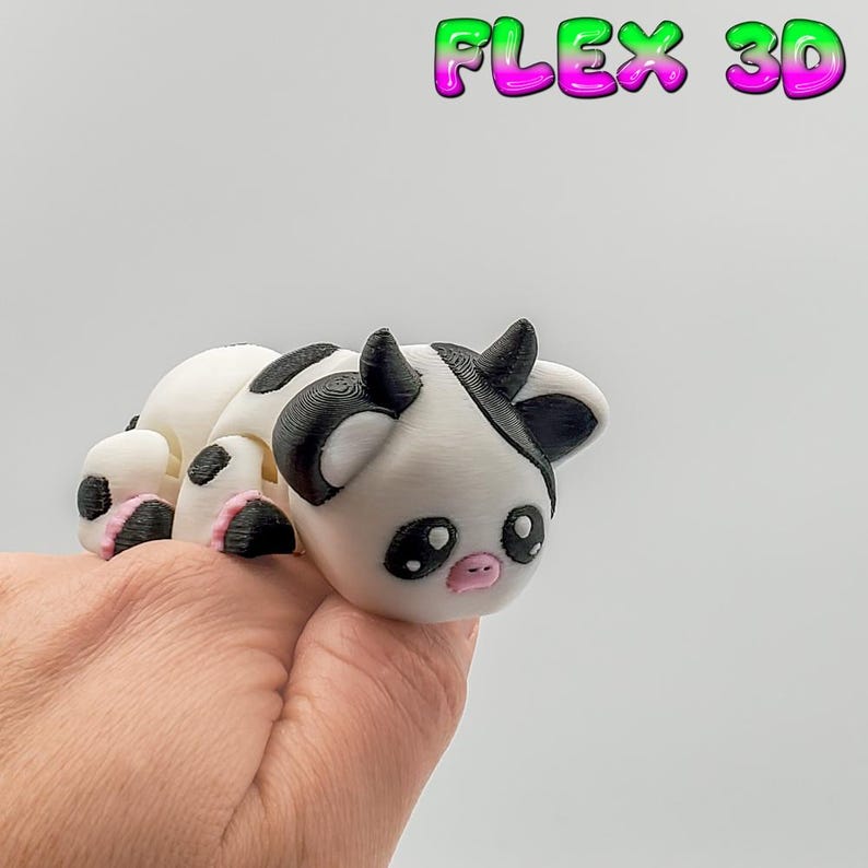 Flex 3D Cow Baby Chunkies With Cream Can, .STL Files for 3D Printing ...