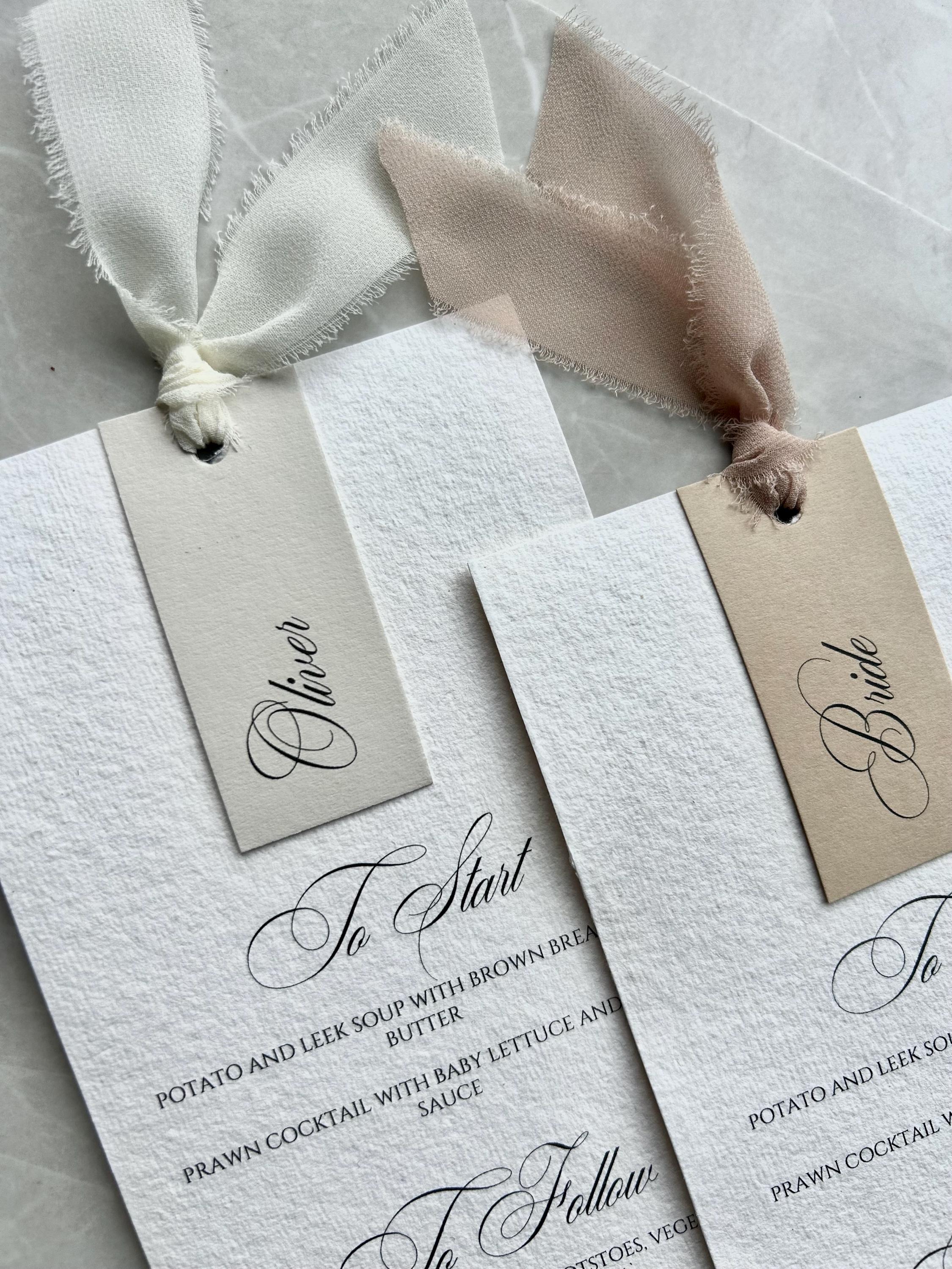 Wedding Menu Placecards, Table Decor, Event Menus, Menus With Name Tags ...