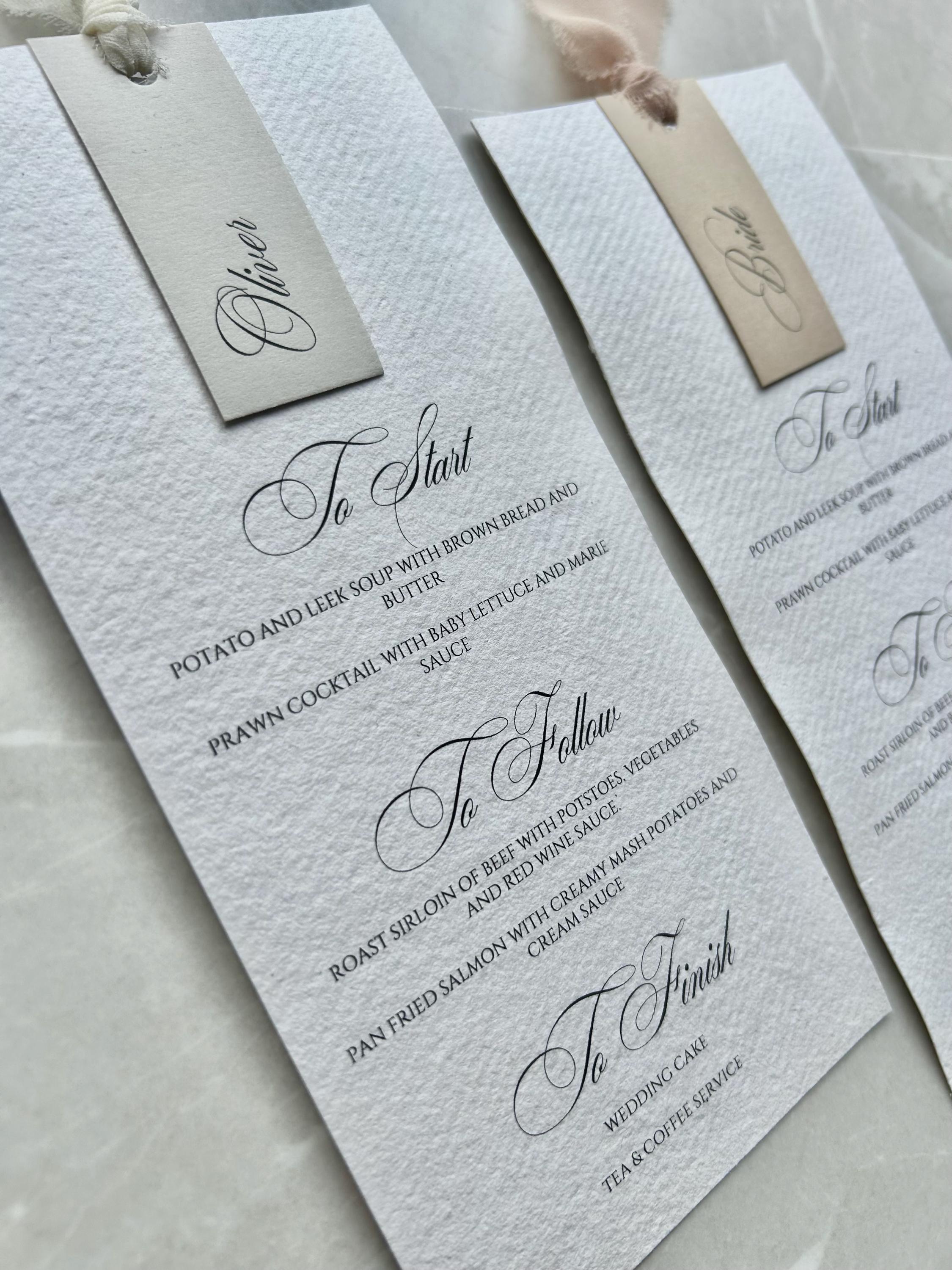 Wedding Menu Placecards, Table Decor, Event Menus, Menus With Name Tags ...