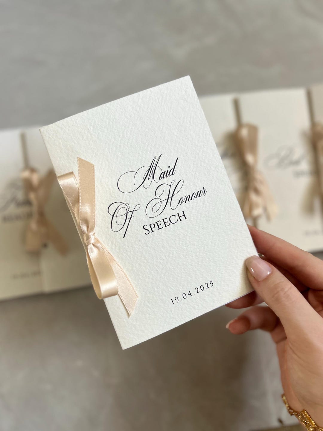 Handmade Wedding Speech Booklet, Ribbon Tie, A6 Blank Pages - Etsy