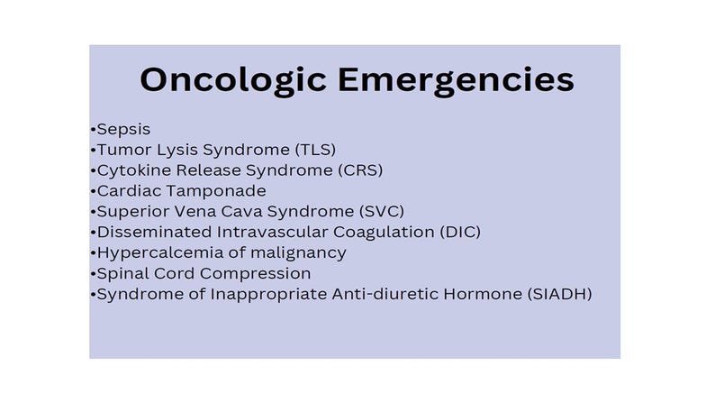 Oncologic Emergencies Review - Etsy