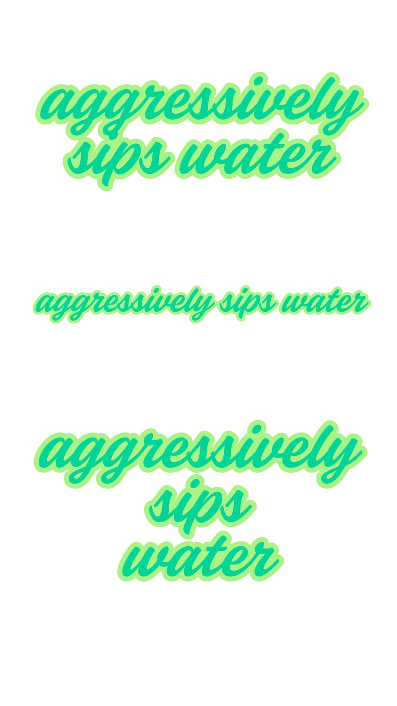 Aggressively Sips Water Sticker SVG PNG Clipart Digital Design Water ...