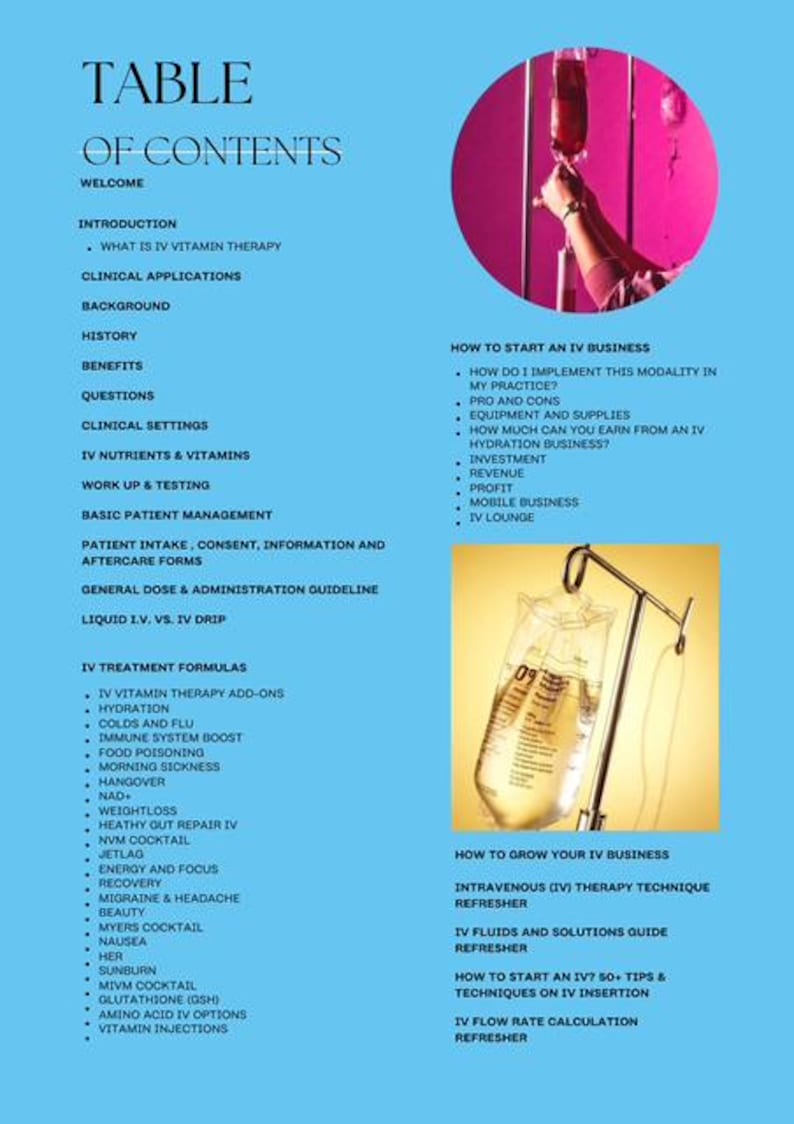 IV Hydration Business Blueprint: Entrepreneur Guide (165 Pages) - Etsy