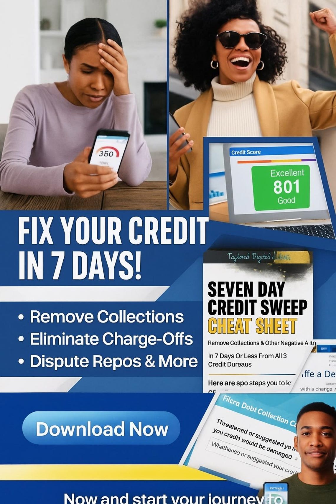 Seven Day Credit Sweep Cheat Sheet! - Etsy