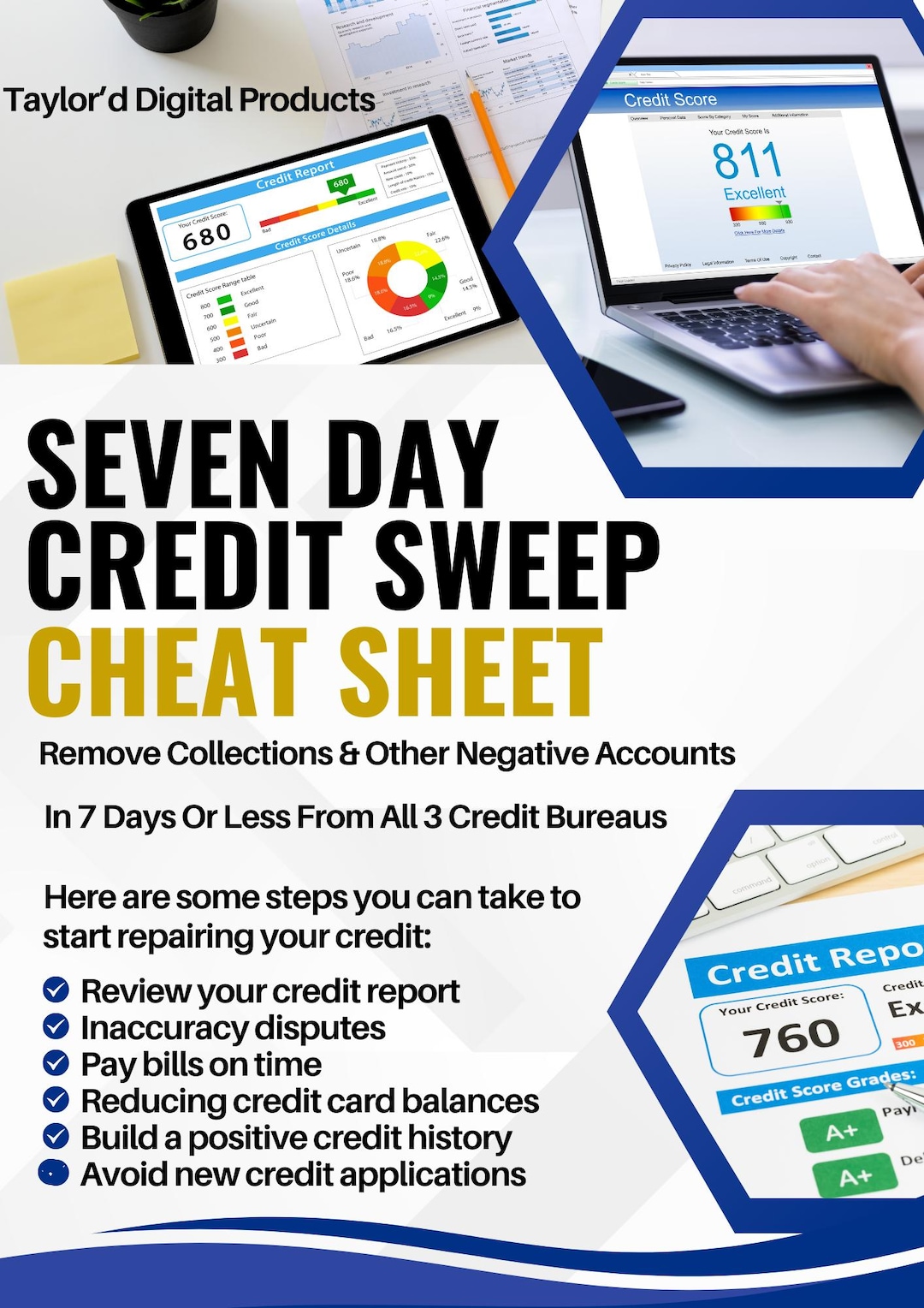 Seven Day Credit Sweep Cheat Sheet! - Etsy