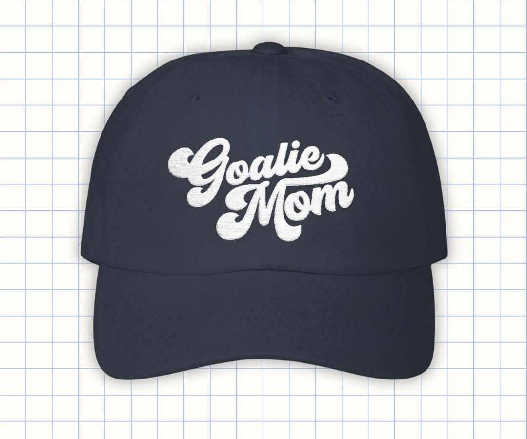 Hockey Goalie Mom Hat - Embroidered Cap for Goalie Moms - Adjustable ...