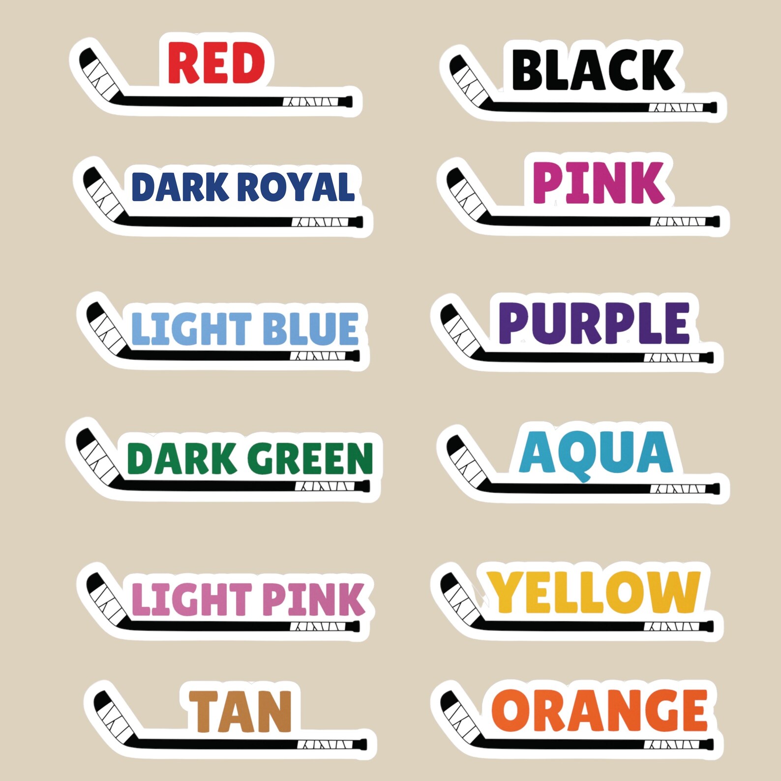 Personalized Hockey Name Sticker – Custom Name Decal for Water Bottles ...