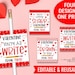 Editable Pencil Valentine Tag, Note Pen Valentines, Writing ...