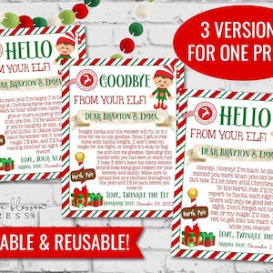 Elf Welcome Letter Goodbye Letter Hello New Elf Letter Elf - Etsy