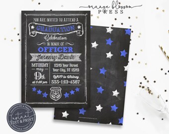 Police Officer Invitation - Etsy