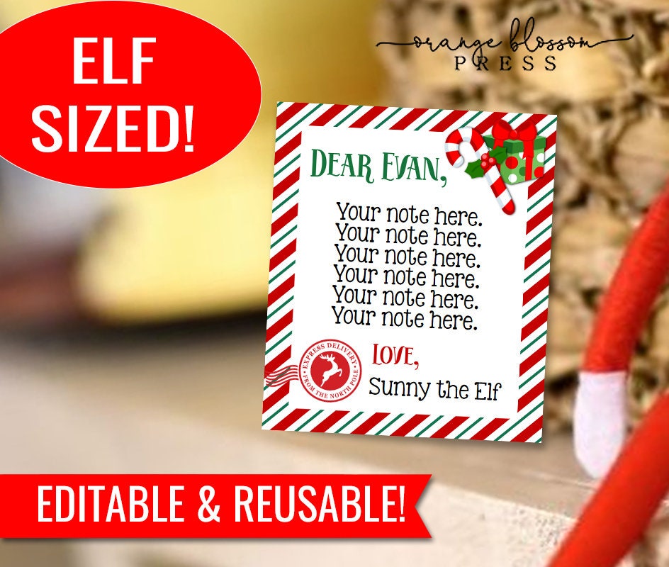 Printable Elf on the Shelf Notes - Etsy