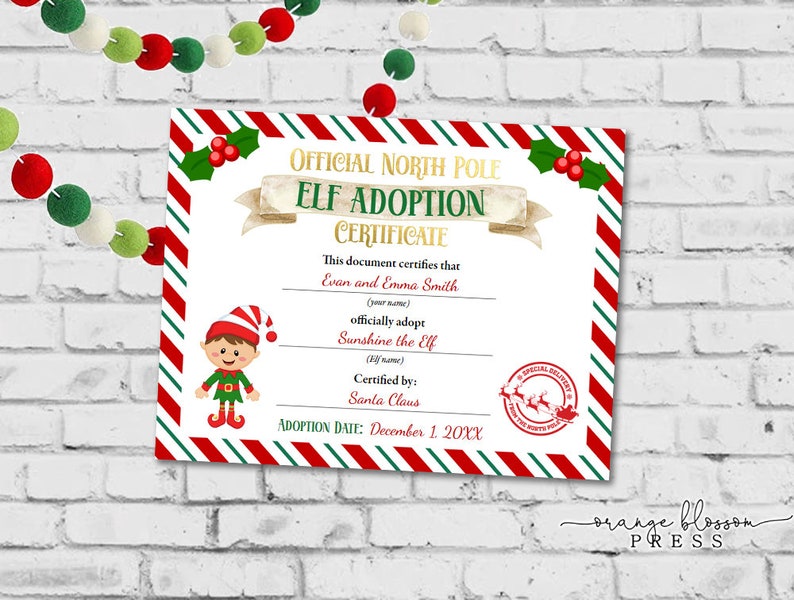 Christmas Elf Design Bundle, Welcome Goodbye Letter, Elf Note, Adoption ...
