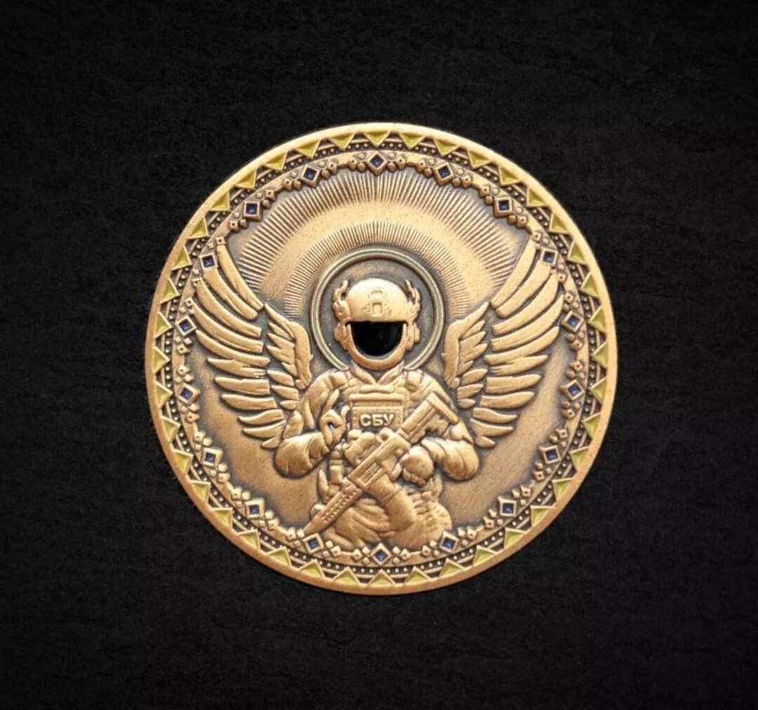 Ukrainian Metal Challenge Coin Military Coin 45mm Security Service - Etsy