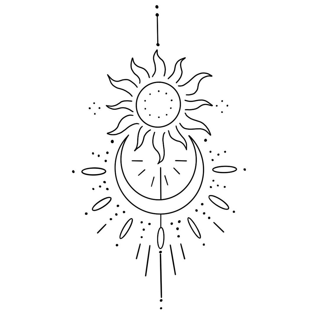 Fine Line Mandala Inspired Eclipse Stick & Stitch Embroidery Designs ...