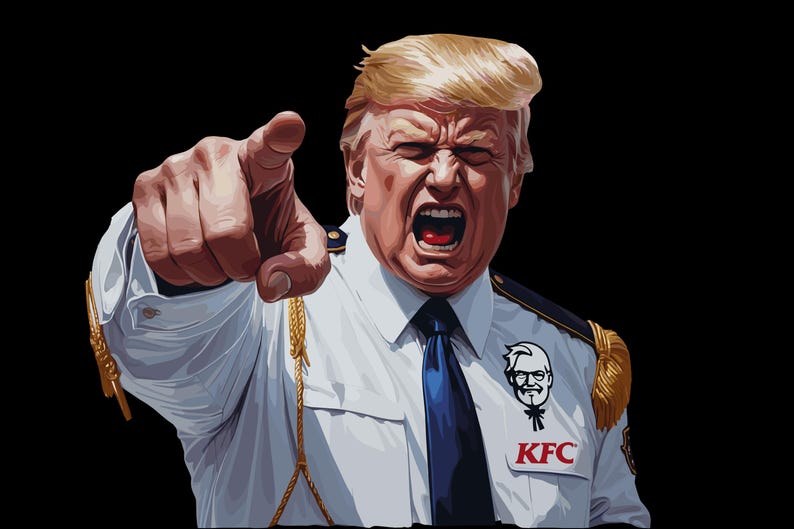 Angry Donald Trump Gold Card KFC Logo you're Fried Svg Pdf Eps Png ...
