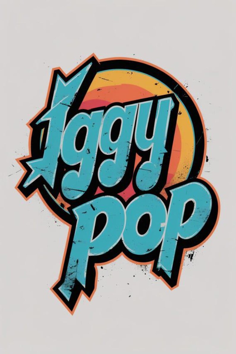 Iggy Pop Design Bundle | Svg, Eps, Pdf, Png for 70's & 80's Pop Rock ...