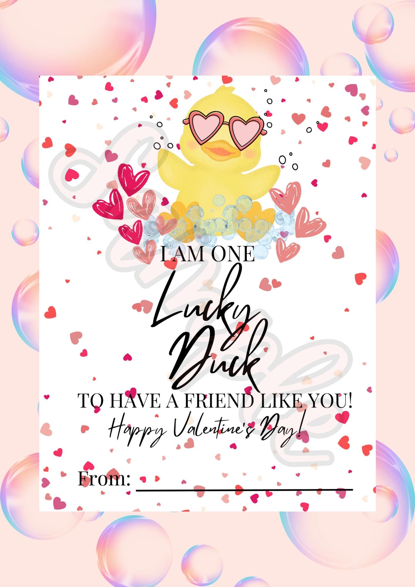 I Am One Lucky Duck to Have a Friend Like You, Lucky Duck Valentine ...