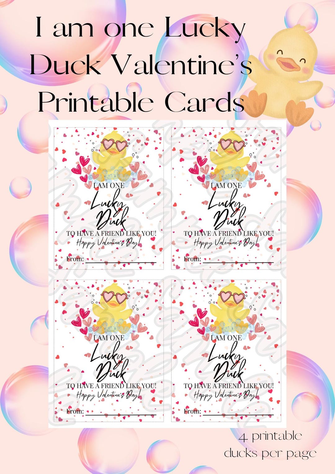 I Am One Lucky Duck to Have a Friend Like You, Lucky Duck Valentine ...