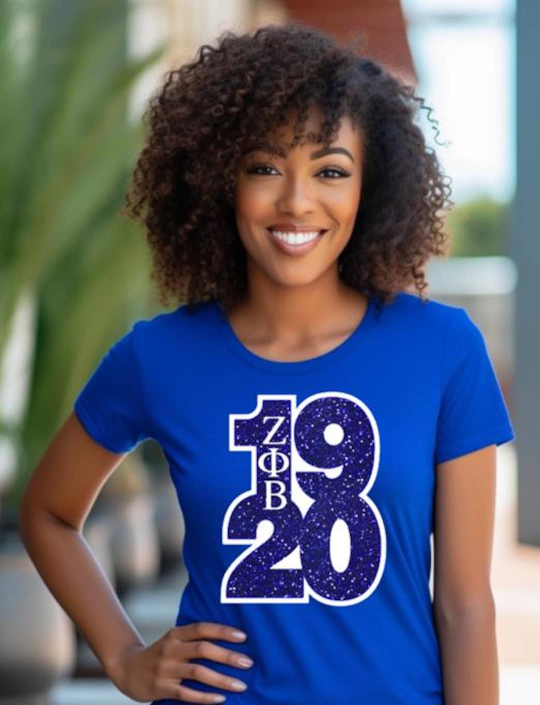 Zeta Phi Beta T-shirt: Royal Blue Glitter, 1920 - Etsy