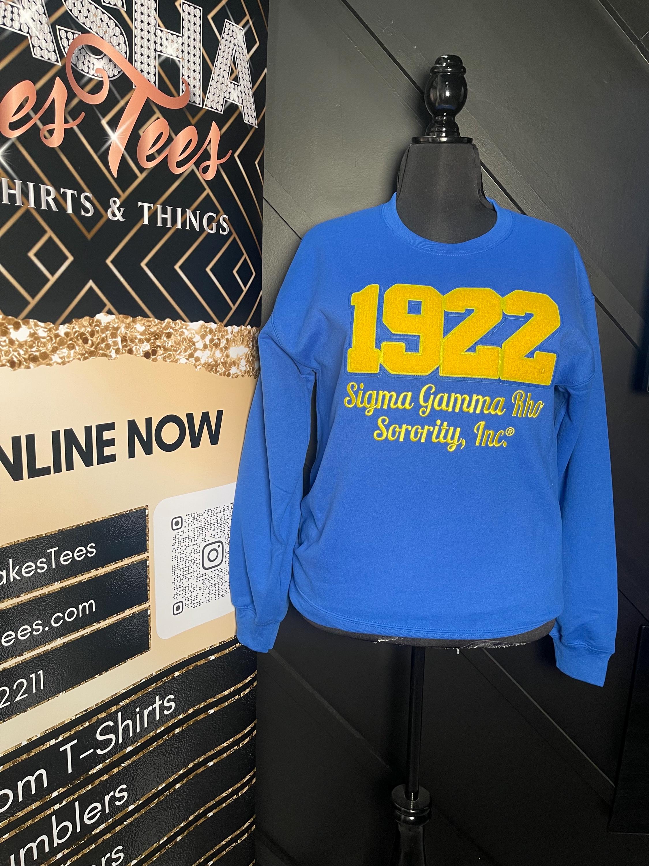 Sigma Gamma Rho, 1922 Chenille Patch and Embroidered Sigma Gamma Rho Sweatshirt - Etsy