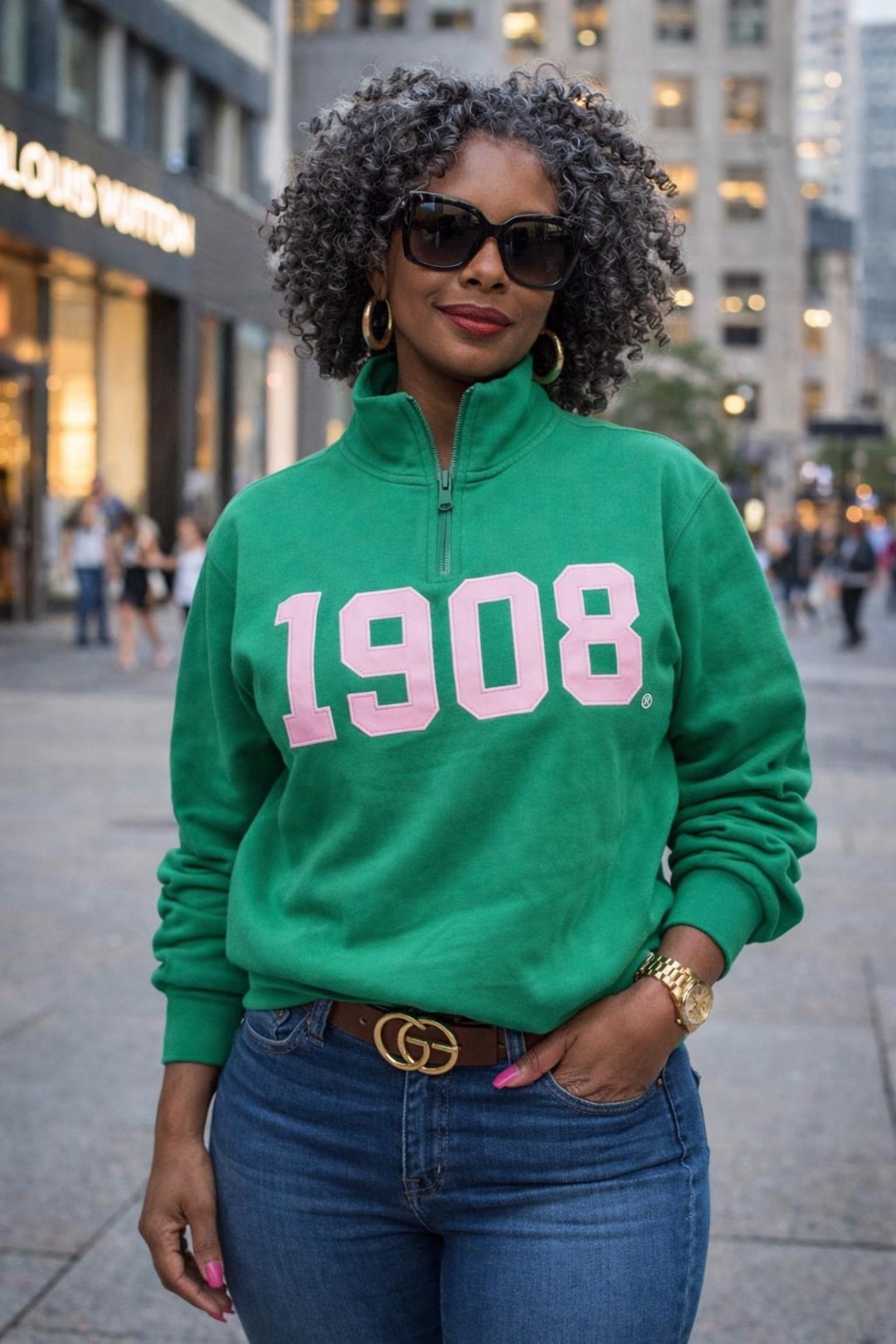 1908 Sorority Quarter Zip Embroidered Sweatshirt AKA Founding Year ...