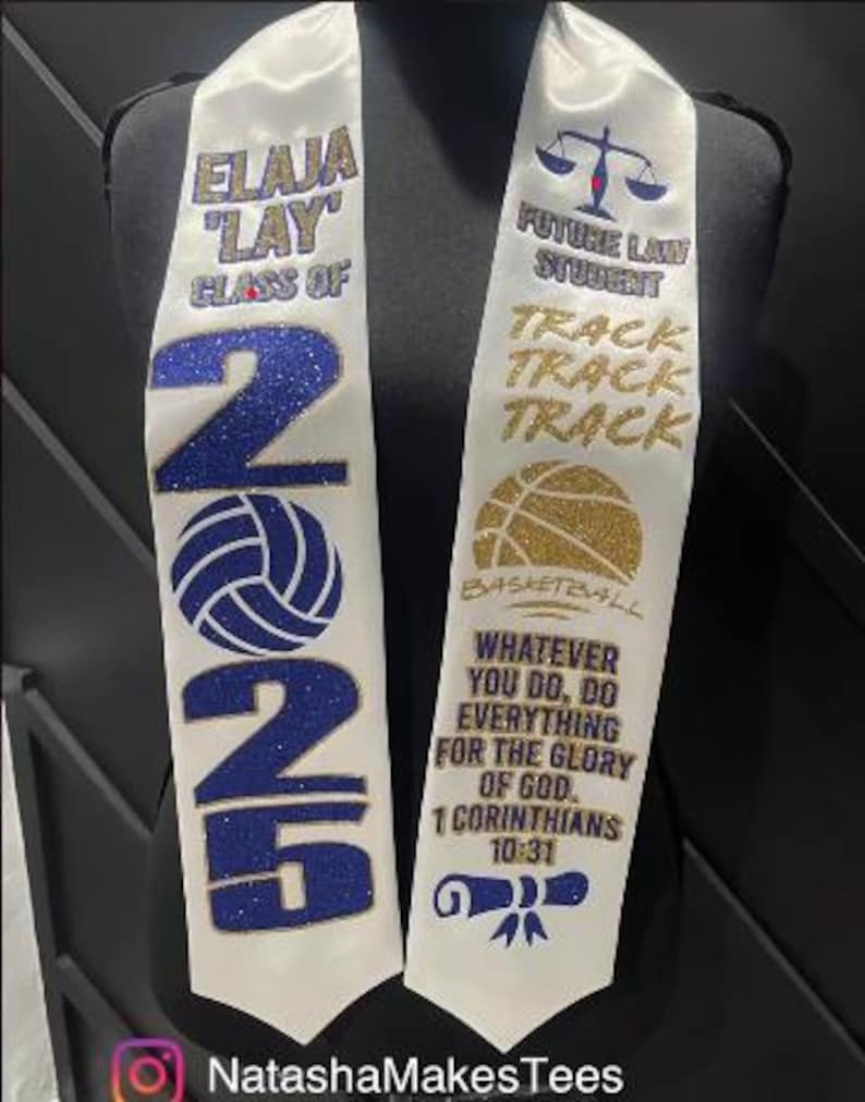 Custom Graduation Sash, Stole - Etsy