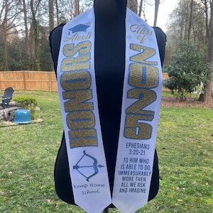 Custom Graduation Stole Class of 2026 Graduation Stole 26 Grad Stole - Etsy