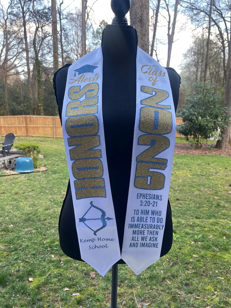 Custom Graduation Stole Class of 2026 Graduation Stole 26 Grad Stole - Etsy