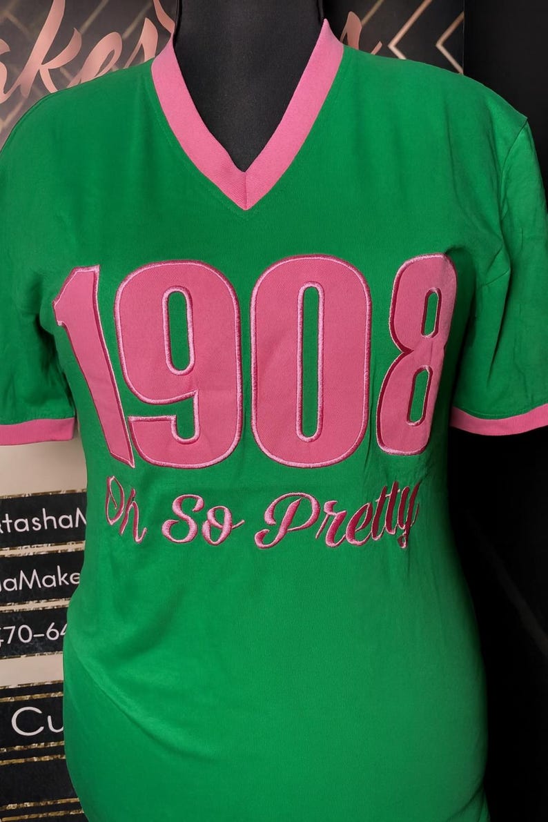 Alpha Kappa Alpha Sorority T-shirt AKA Embroidered 1908 Shirt - Etsy