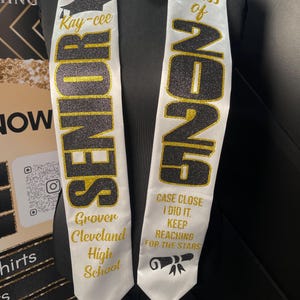 Custom Graduation Stole Class of 2026 Graduation Stole 26 Grad Stole - Etsy
